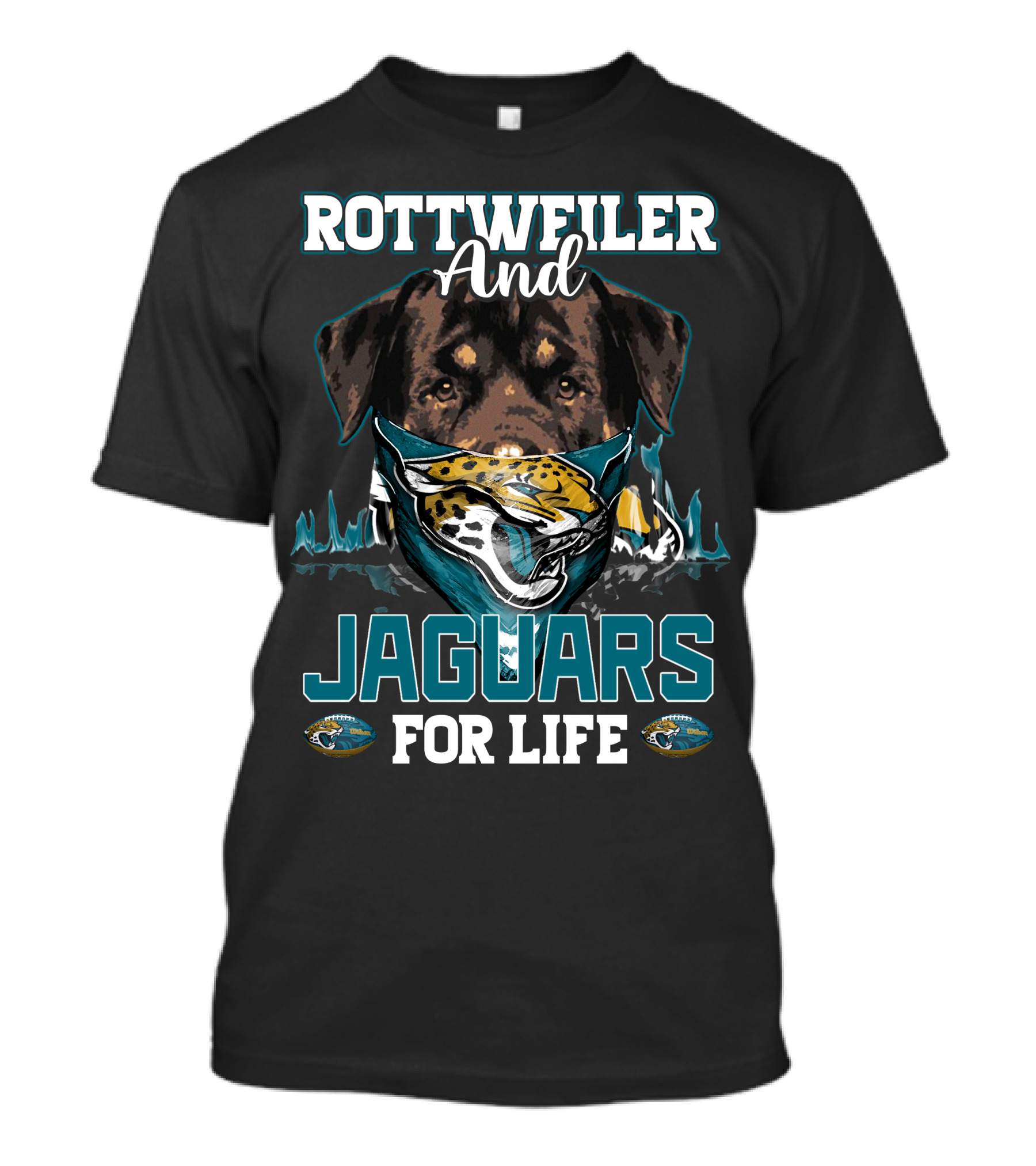 Rottweiler And Jaguars For Life T-Shirt