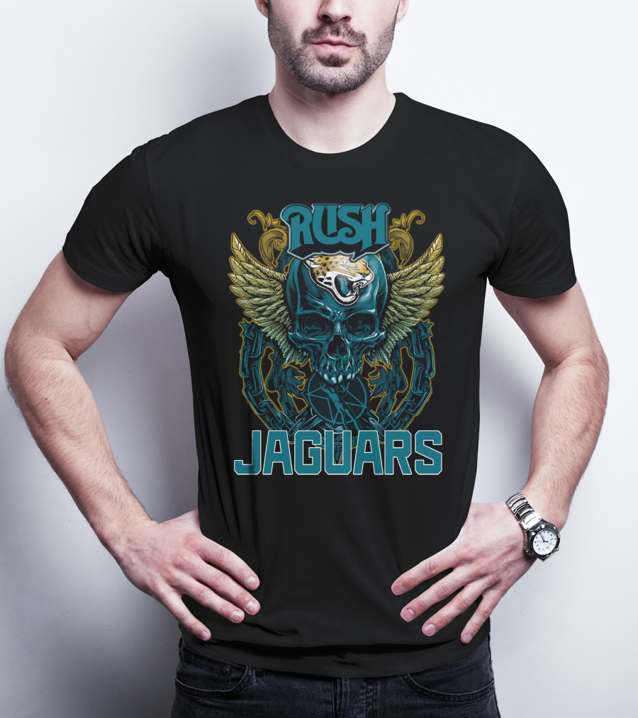 Rush Jacksonville Jaguars Skull Winged T-Shirt