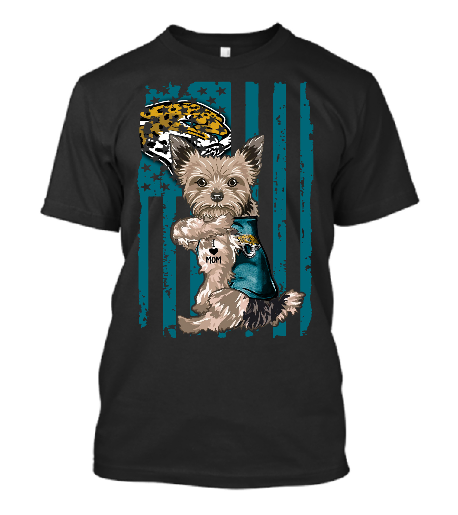 I Heart Mom Yorkshire Terrier Jacksonville Jaguars T-Shirt
