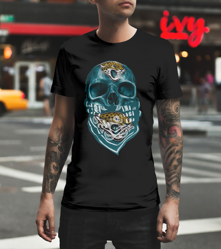 Skull Jacksonville Jaguars Bandana T-Shirt