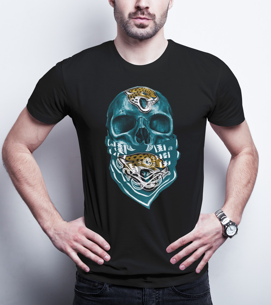 Skull Jacksonville Jaguars Bandana T-Shirt