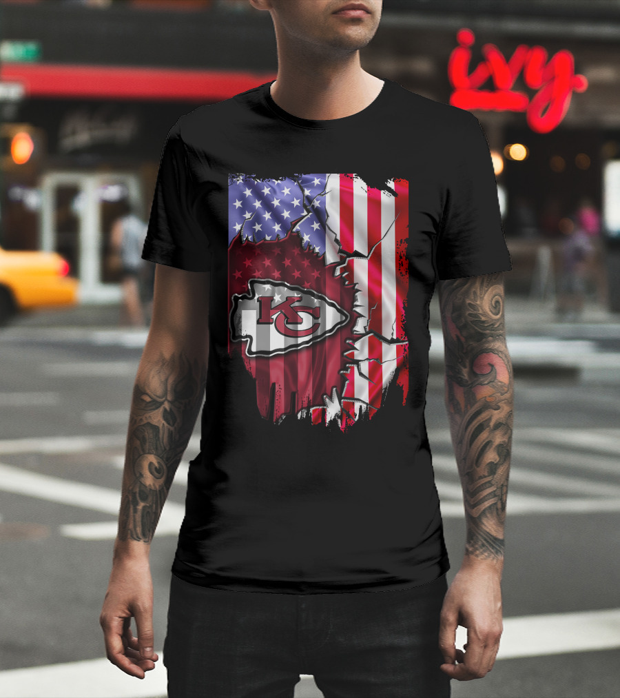 Kansas City Chiefs American Flag T-Shirt