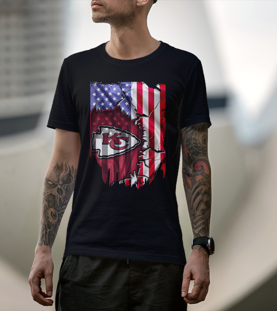 Kansas City Chiefs American Flag T-Shirt