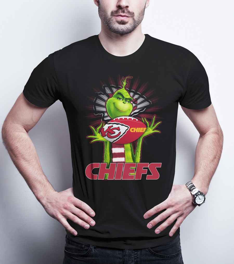 Grinch Kansas City Chiefs Football Mashup T-Shirt