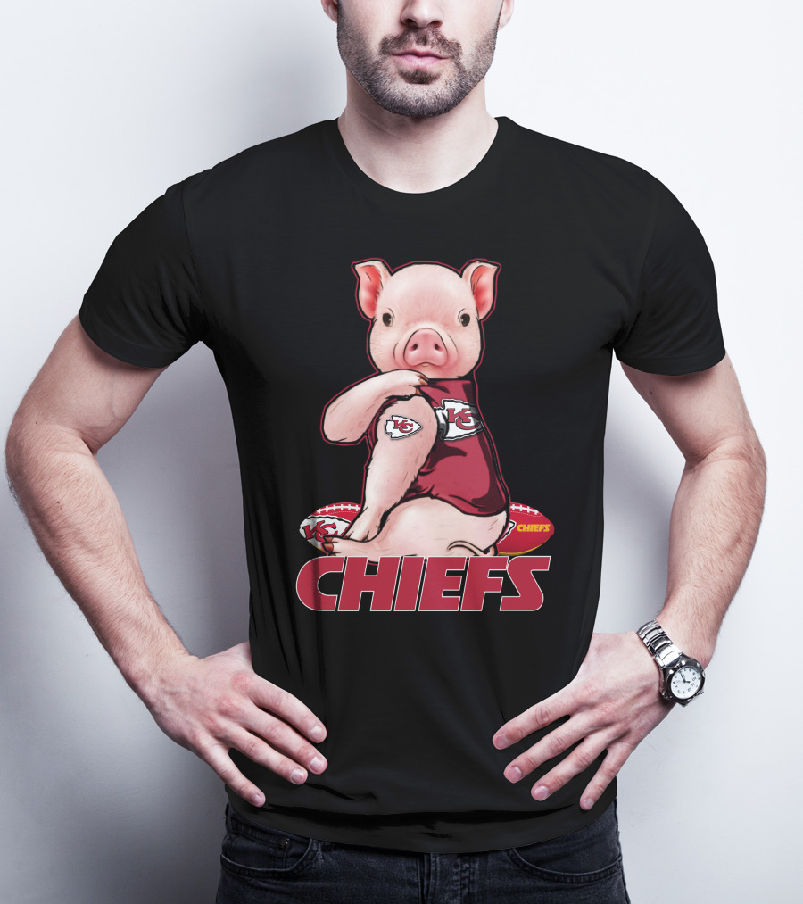 Kansas City Chiefs Pig Cute Mascot Fan T-Shirt