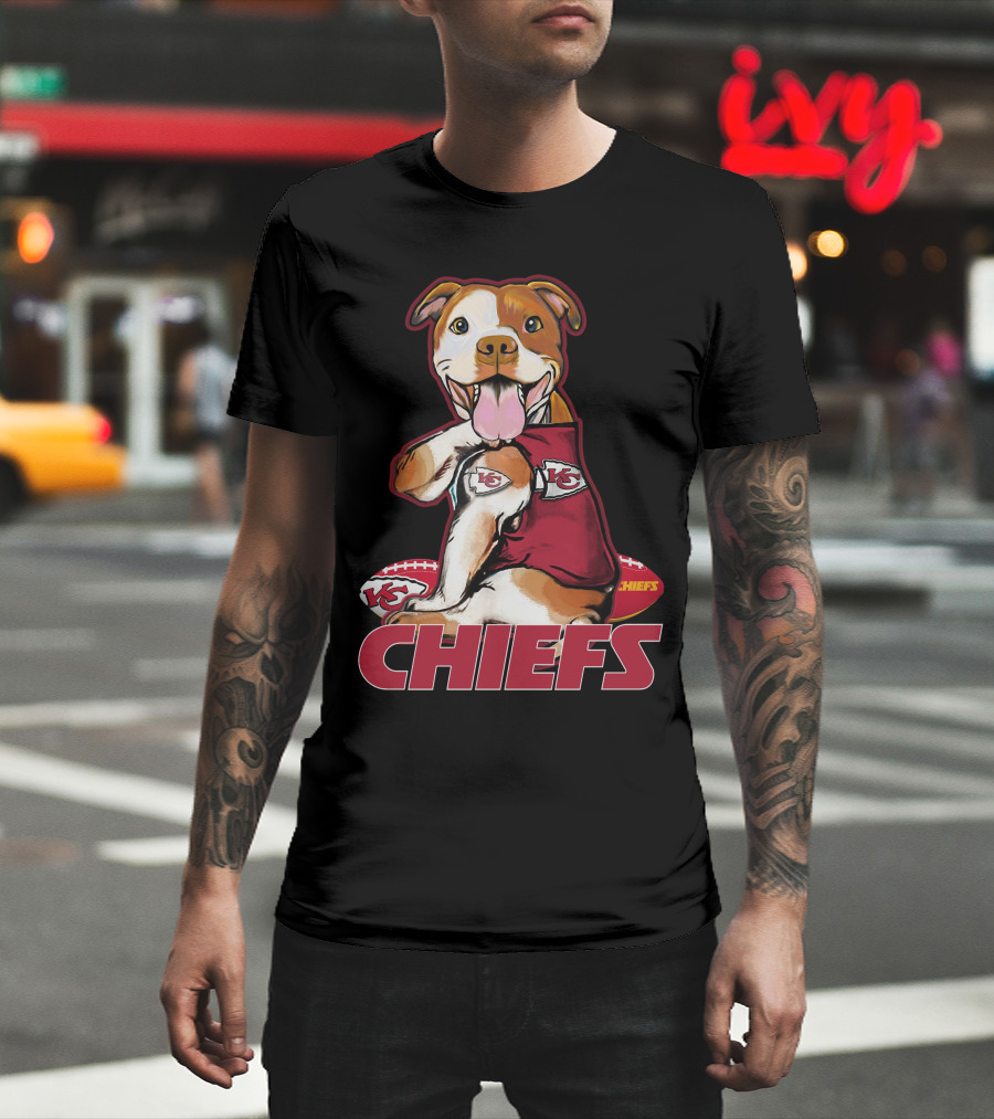 Kansas City Chiefs Pitbull Football Dog Chiefs T-Shirt