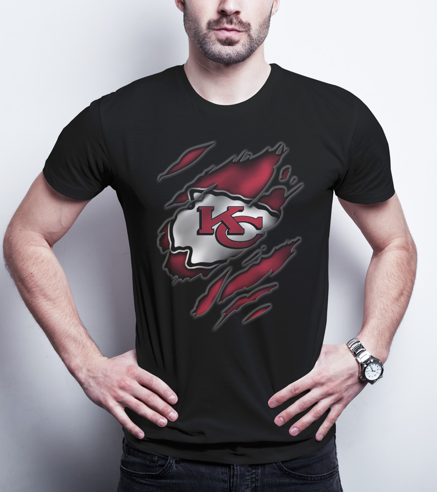 Torn KC Chiefs Ripped T-Shirt