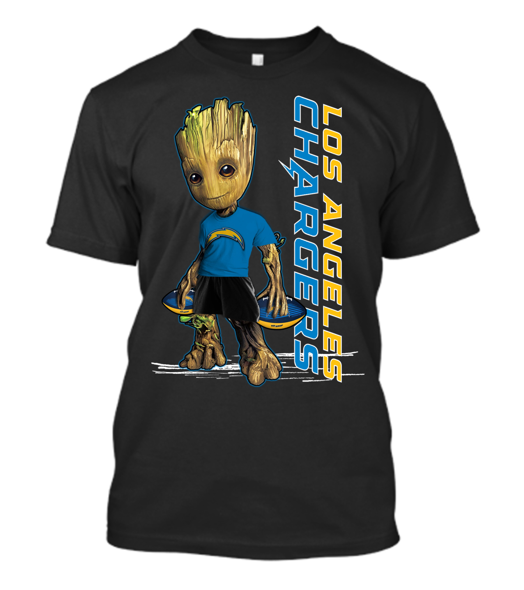 Groot Los Angeles Chargers Football Fan Character T-Shirt