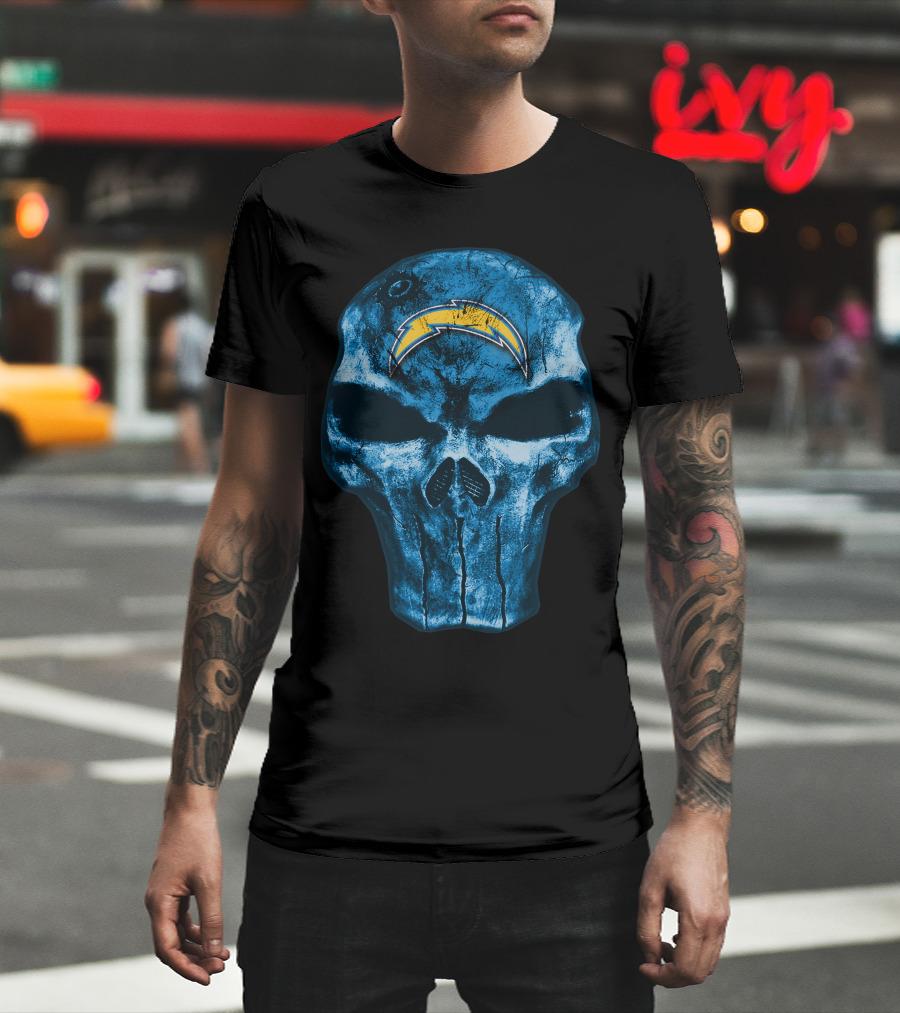 Los Angeles Chargers Skull Bolt T-Shirt
