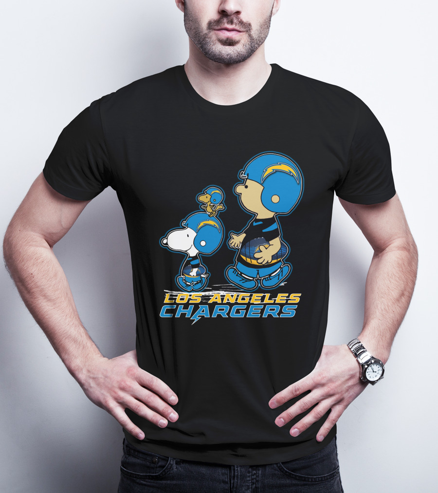 Snpfootball Los Angeles Chargers Peanuts Characters T-Shirt