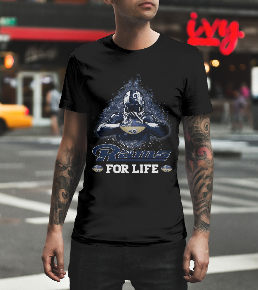 Rams For Life Los Angeles Rams Football Player T-Shirt