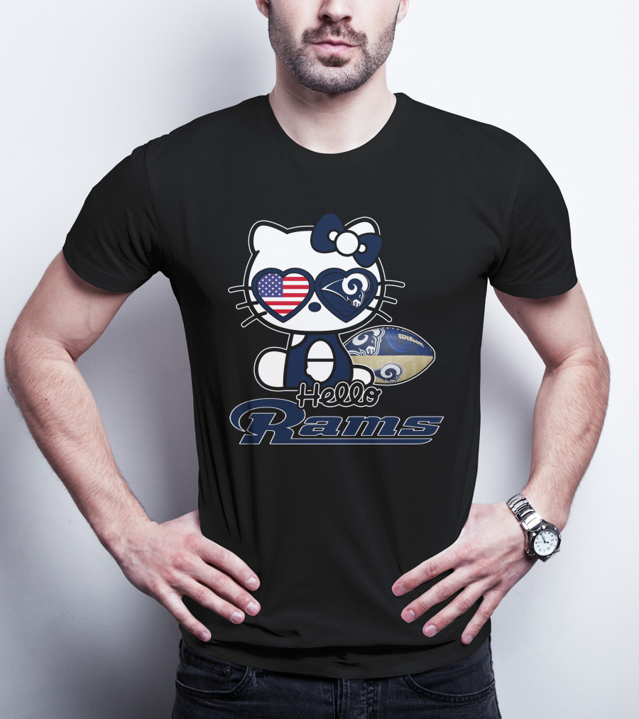 Hello Kitty Los Angeles Rams USA Football Fan T-Shirt