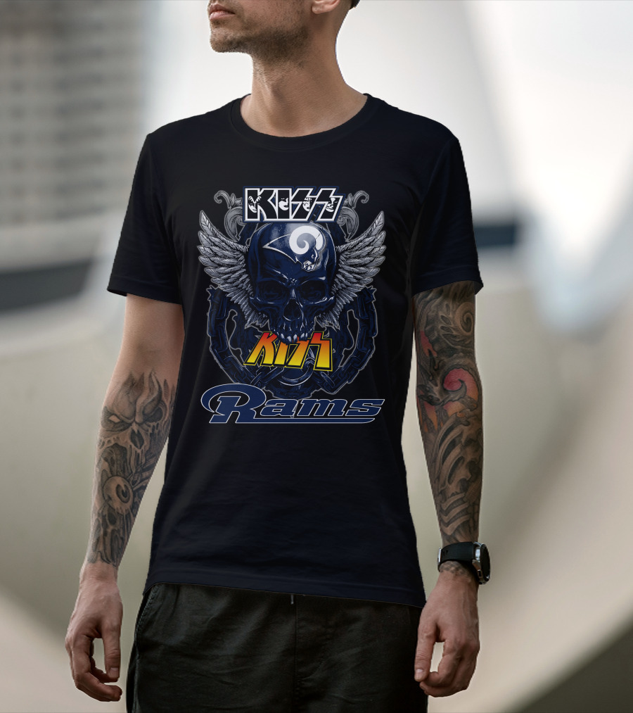 Kiss Rams Skull Wings T-Shirt