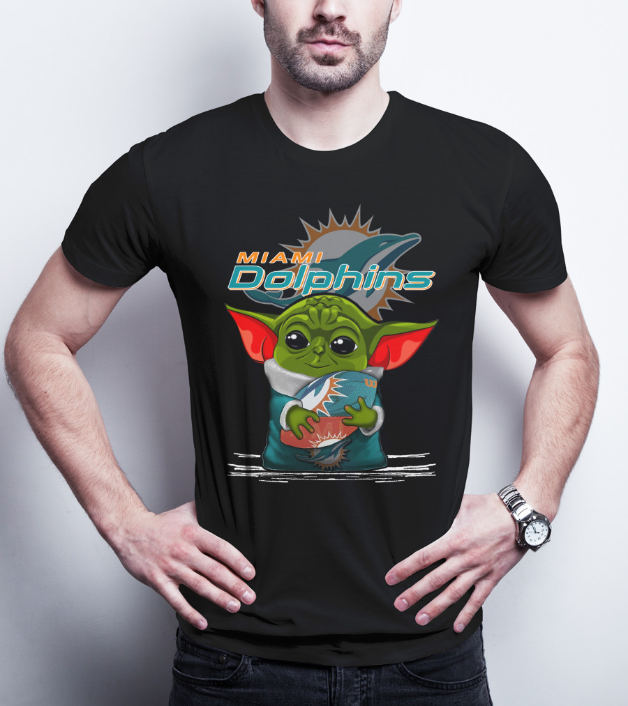 Miami Dolphins Yoda Football Fan T-Shirt