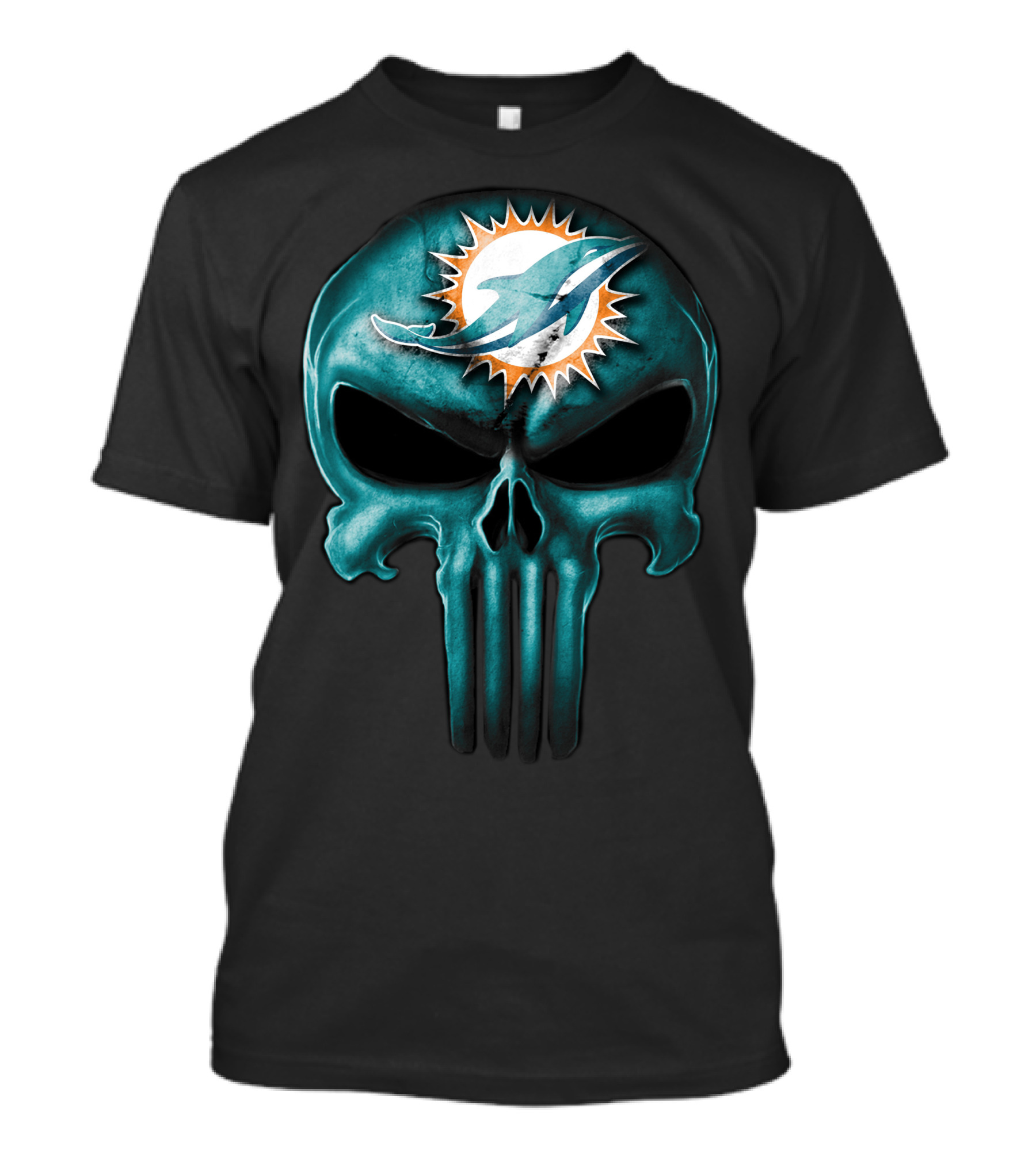 Miami Dolphins Skull T-Shirt