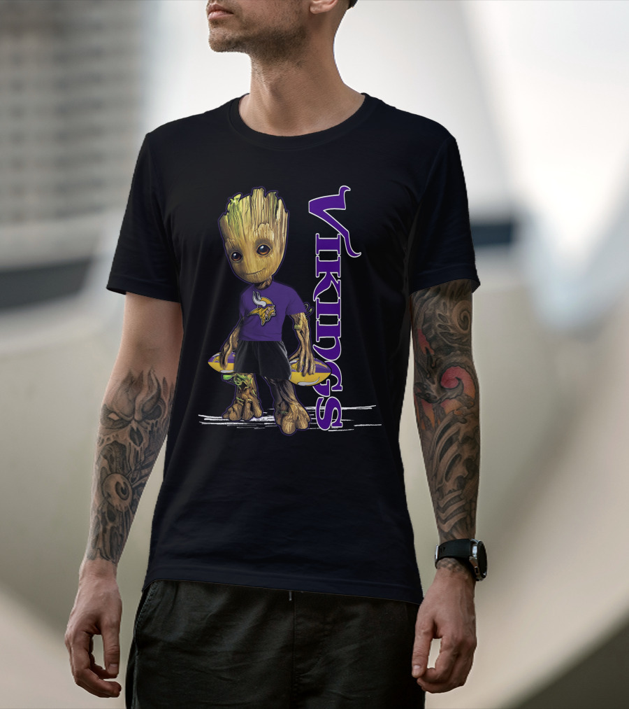 Groot Minnesota Vikings Logo Fan T-Shirt
