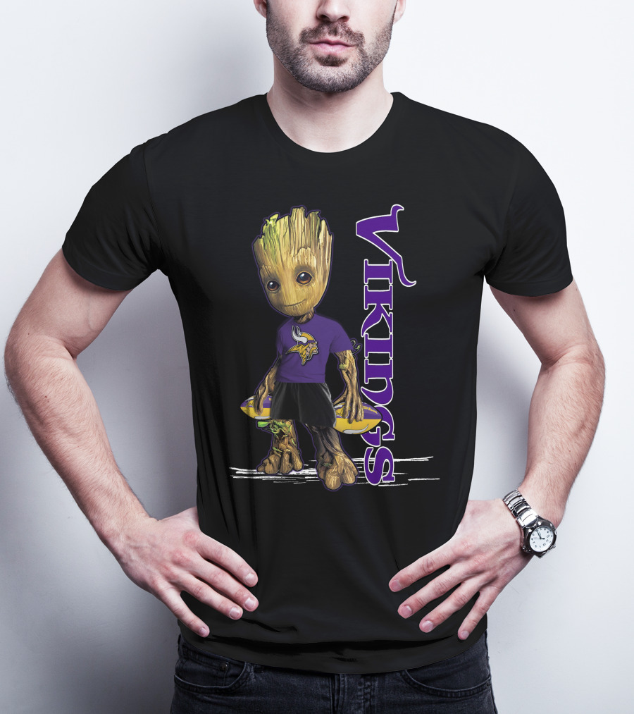 Groot Minnesota Vikings Logo Fan T-Shirt