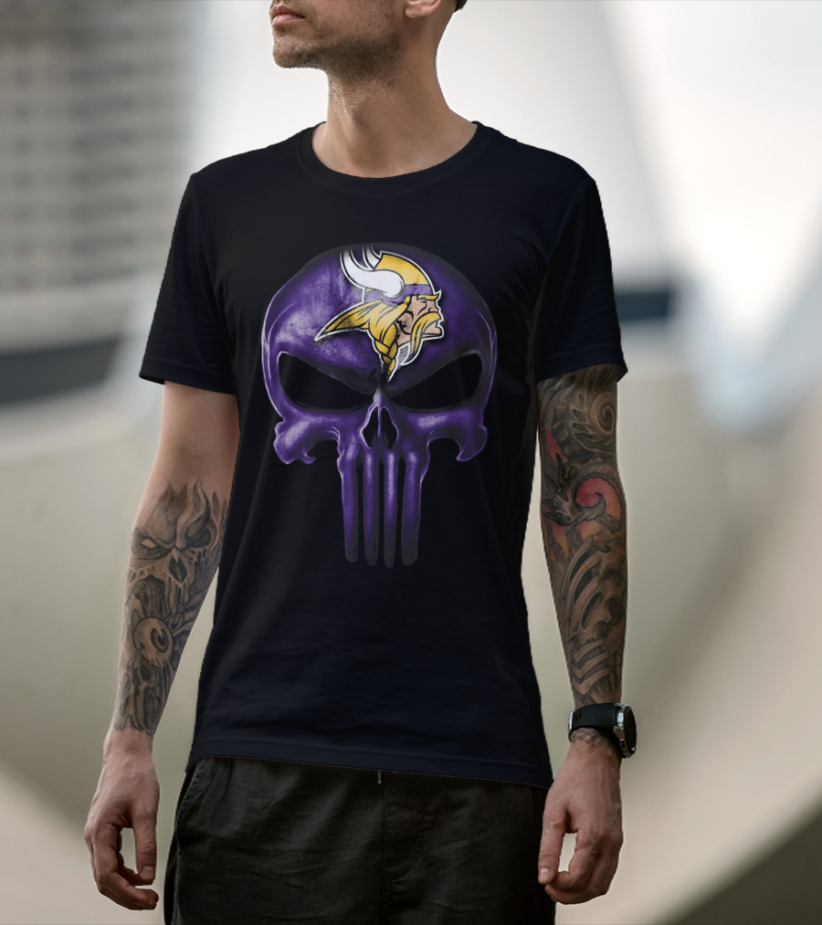 Skull Minnesota Vikings T-Shirt