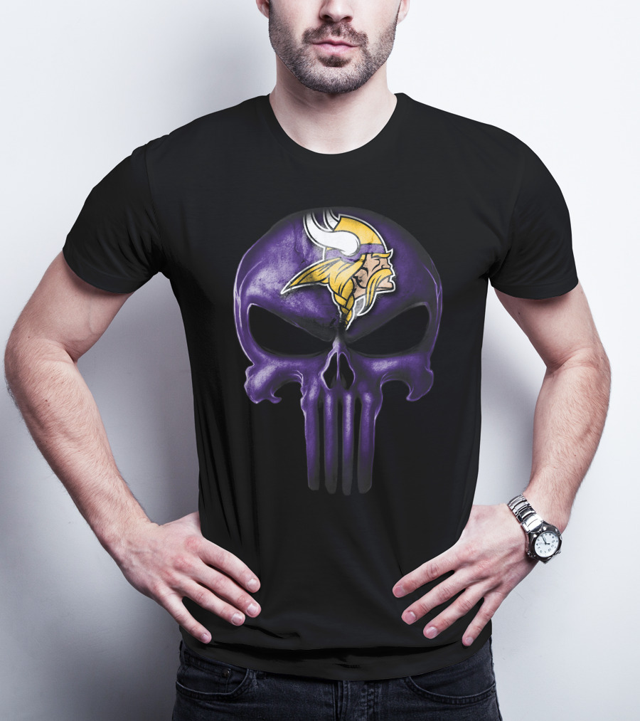 Skull Minnesota Vikings T-Shirt