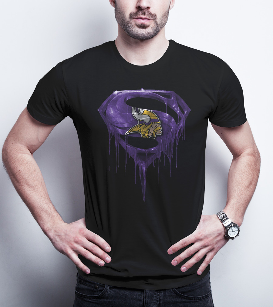 Minnesota Vikings Dripping Superhero T-Shirt
