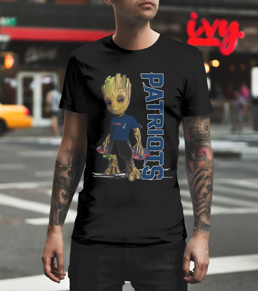 Groot Patriots New England Football Fan Character T-Shirt