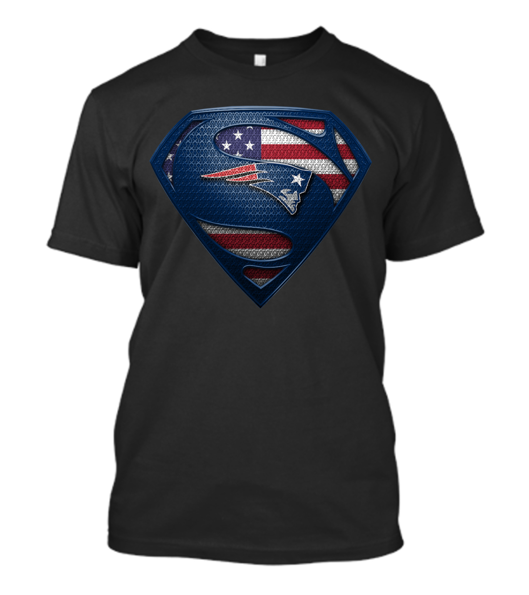 New England Patriots Superman Shield Stars And Stripes T-Shirt