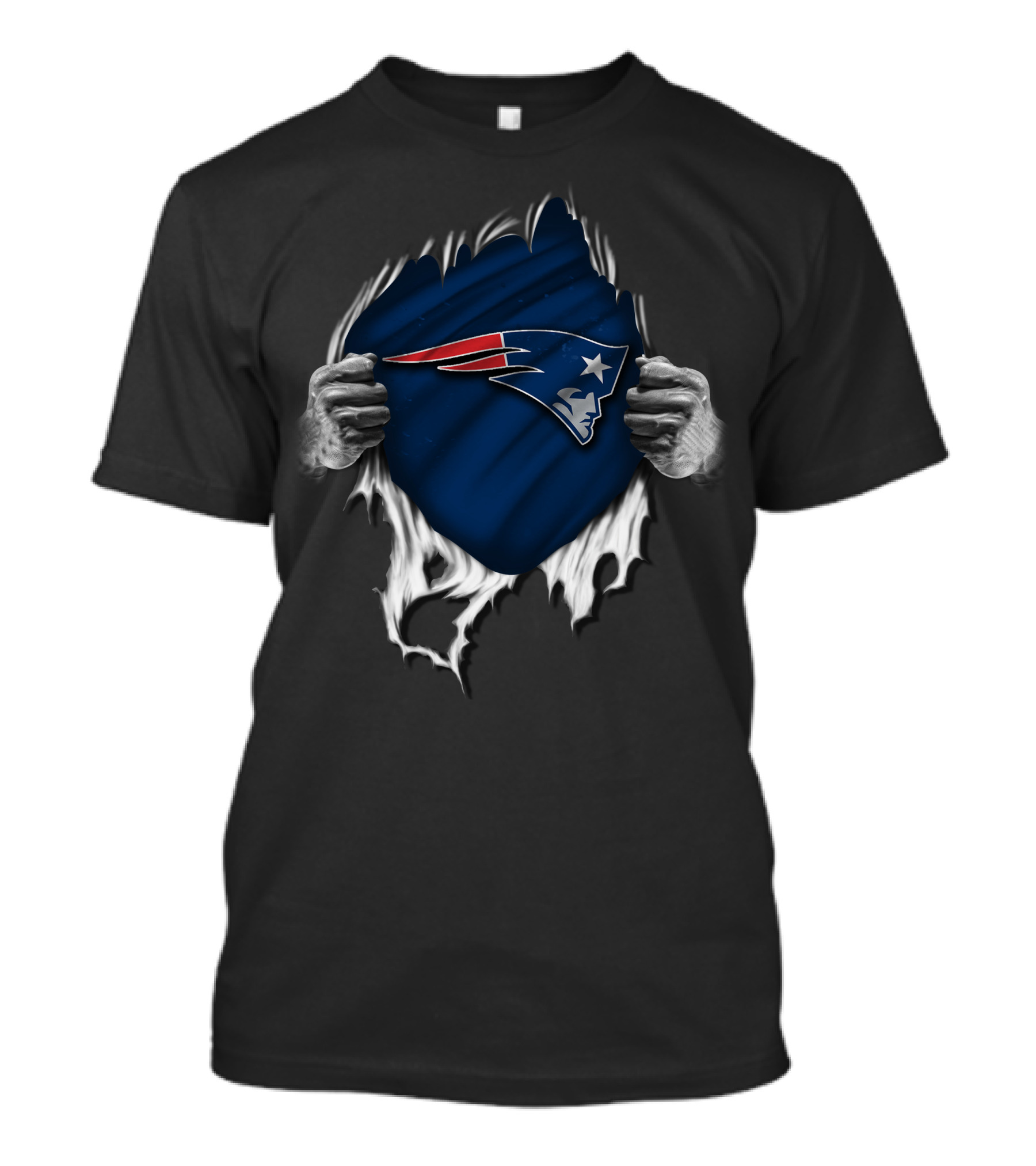Ripped New England Patriots Fan Spirit T-Shirt