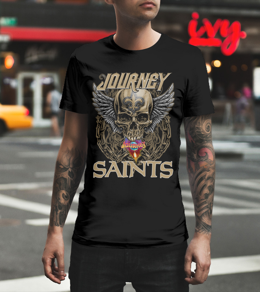 Journey Saints Skull Wings T-Shirt
