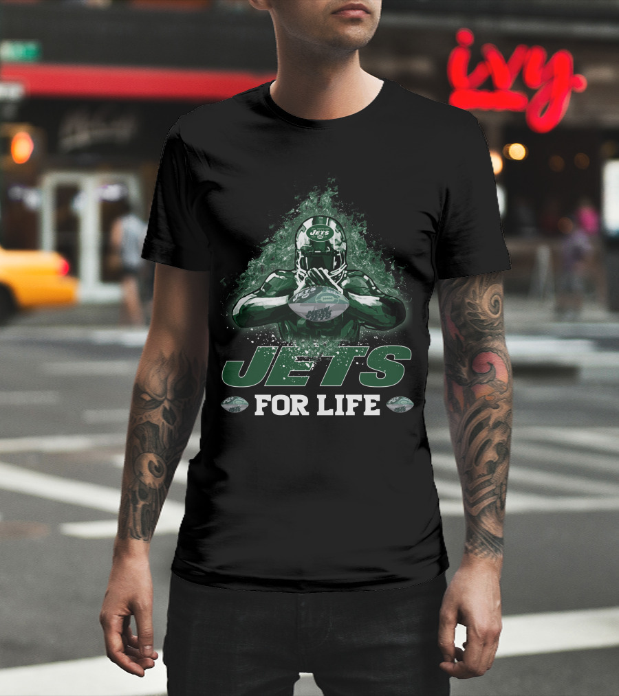 Jets For Life New York Football Fan Gear T-Shirt