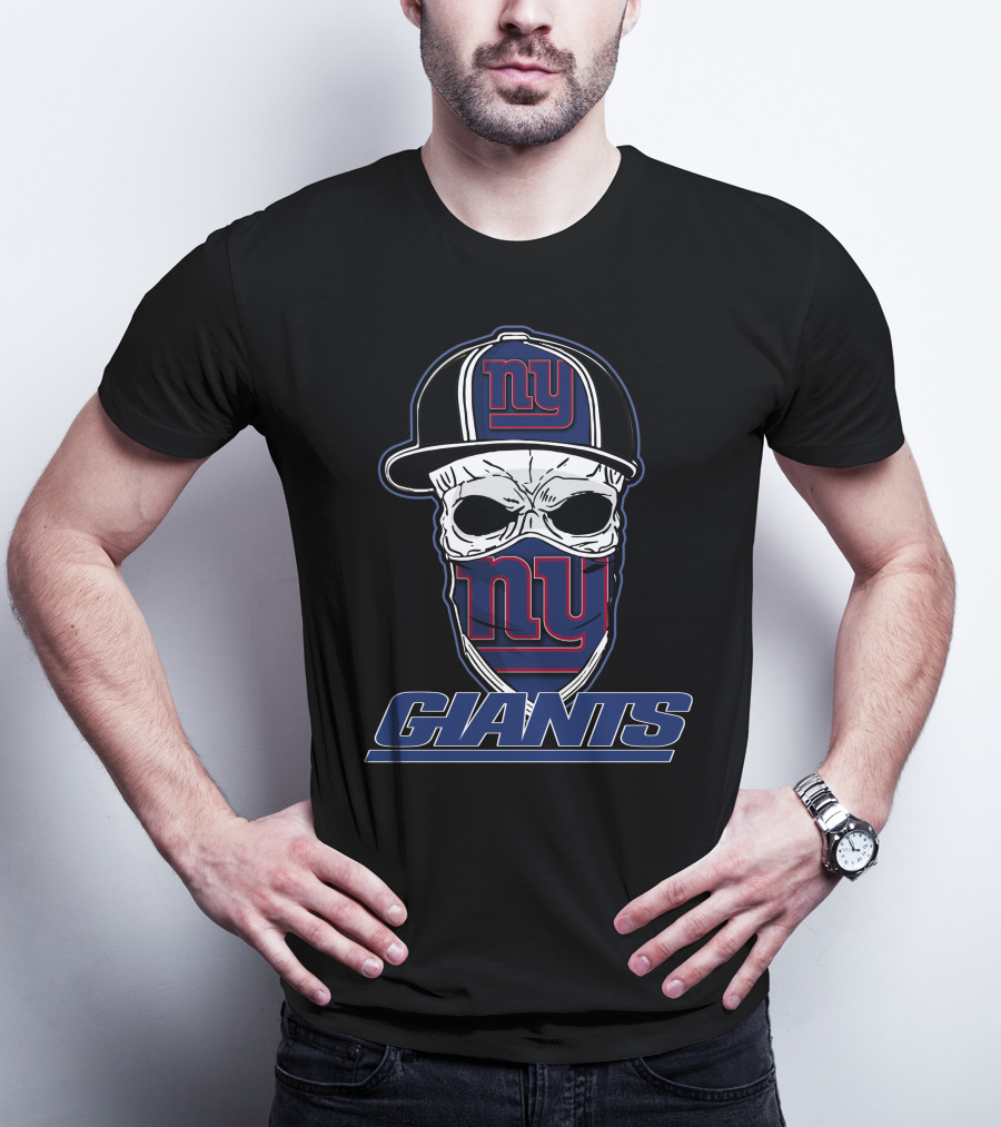 NY Giants Skull Hat T-Shirt