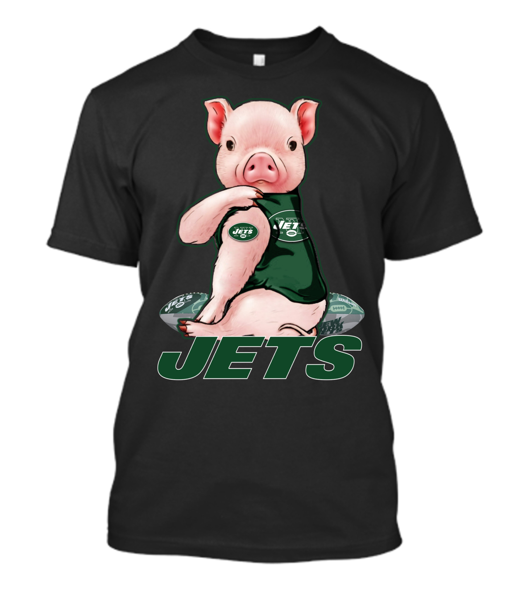 Pig Jets Football New York T-Shirt
