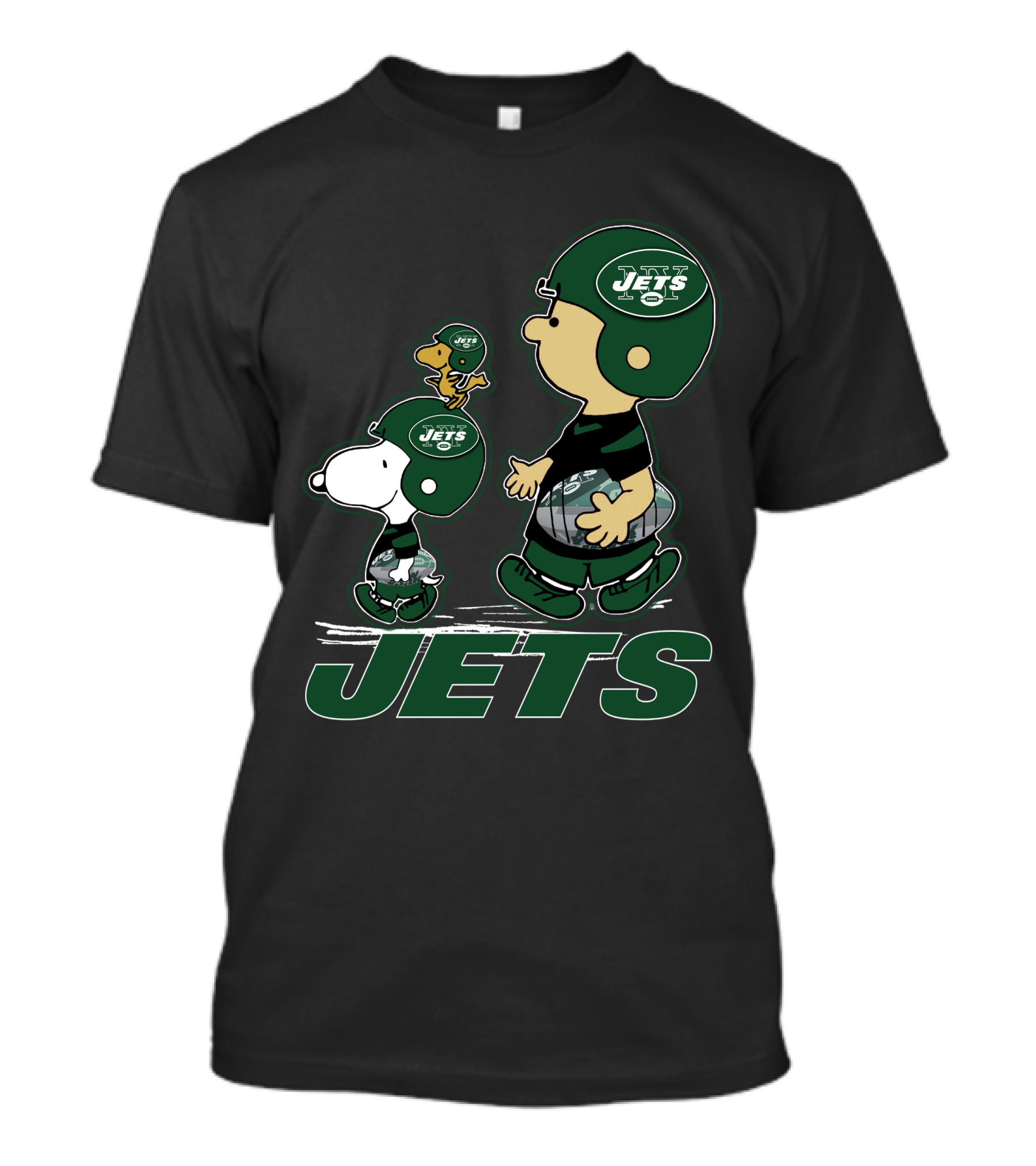 Snoopy Woodstock Jets Peanuts New York Football T-Shirt