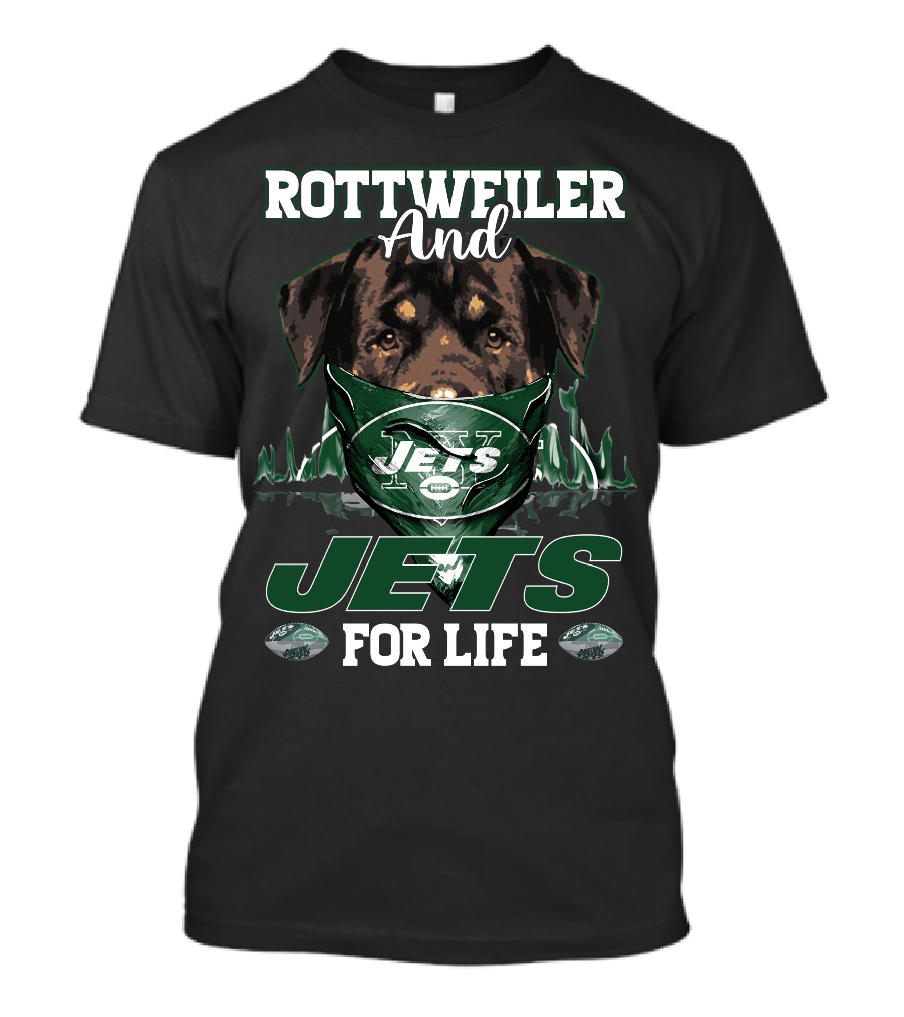 Rottweiler And Jets For Life New York Jets T-Shirt