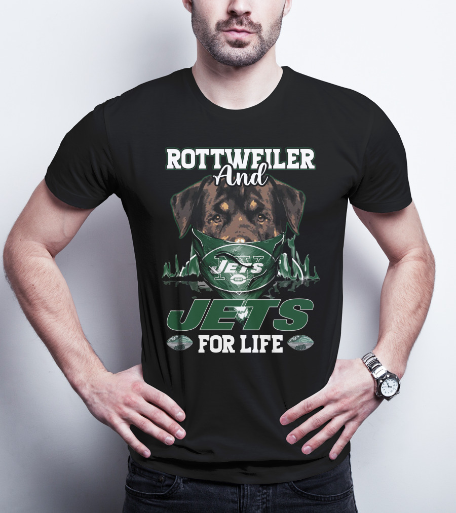 Rottweiler And Jets For Life New York Jets T-Shirt