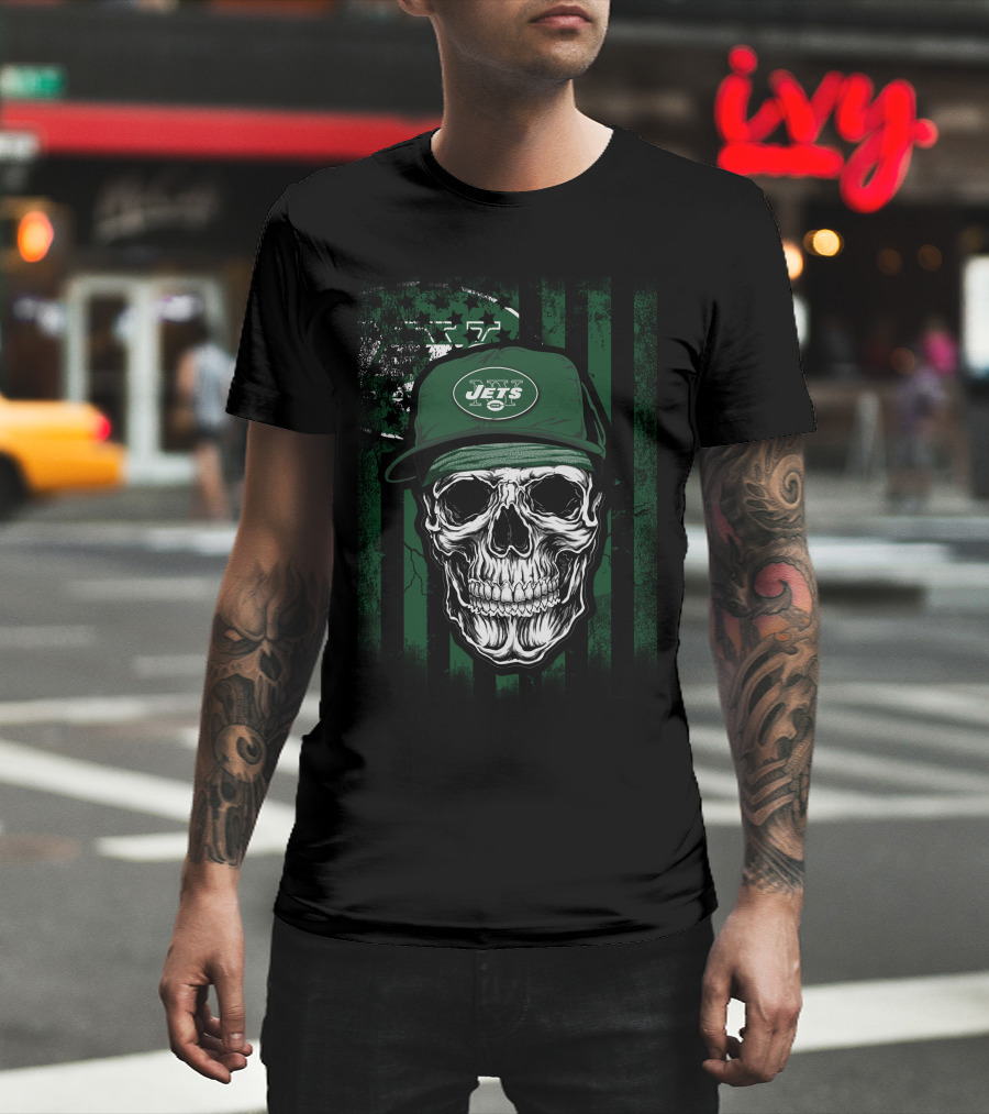 New York Jets Skull Cap T-Shirt