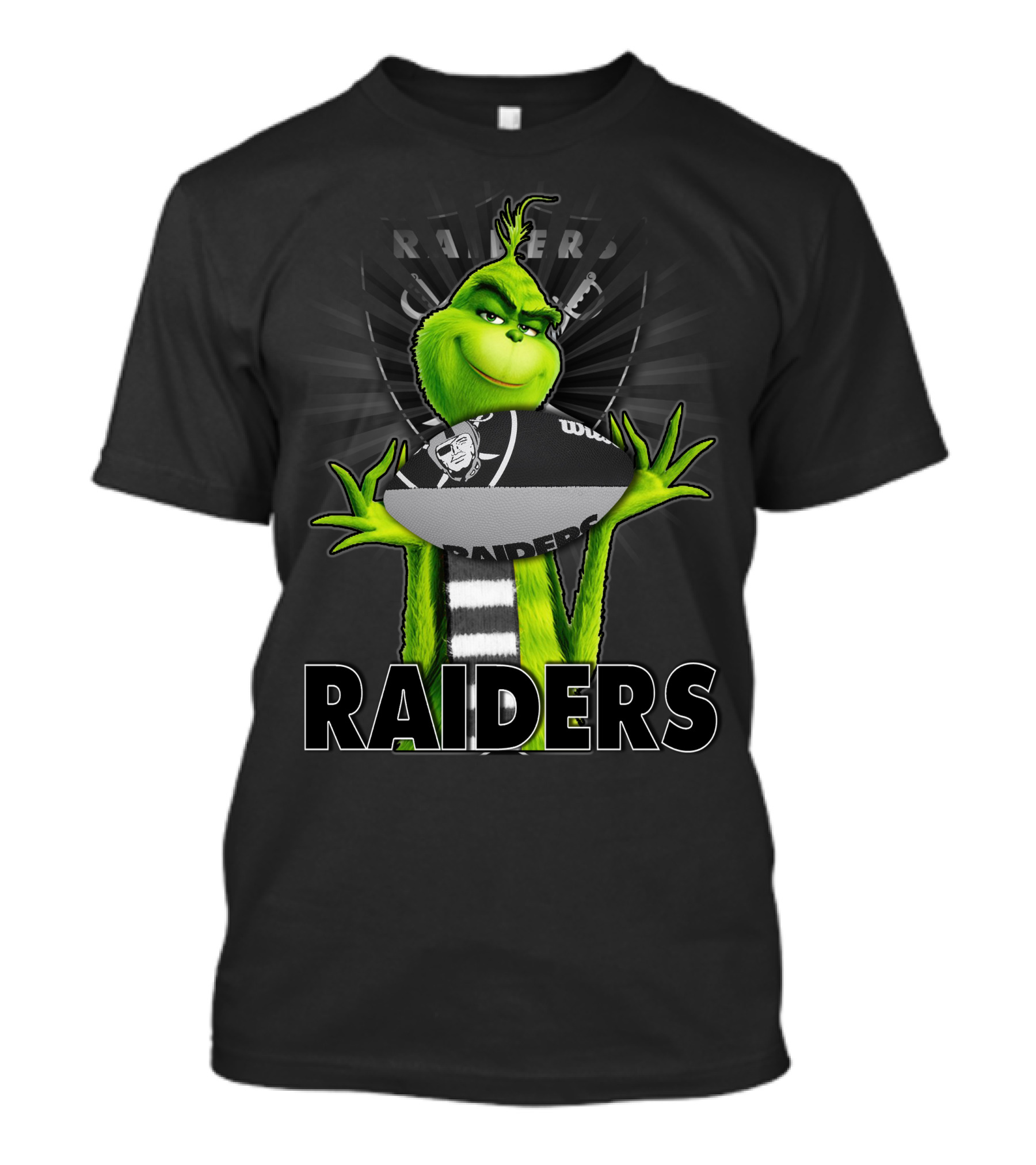 Grinch Raiders Football Team Fan T-Shirt