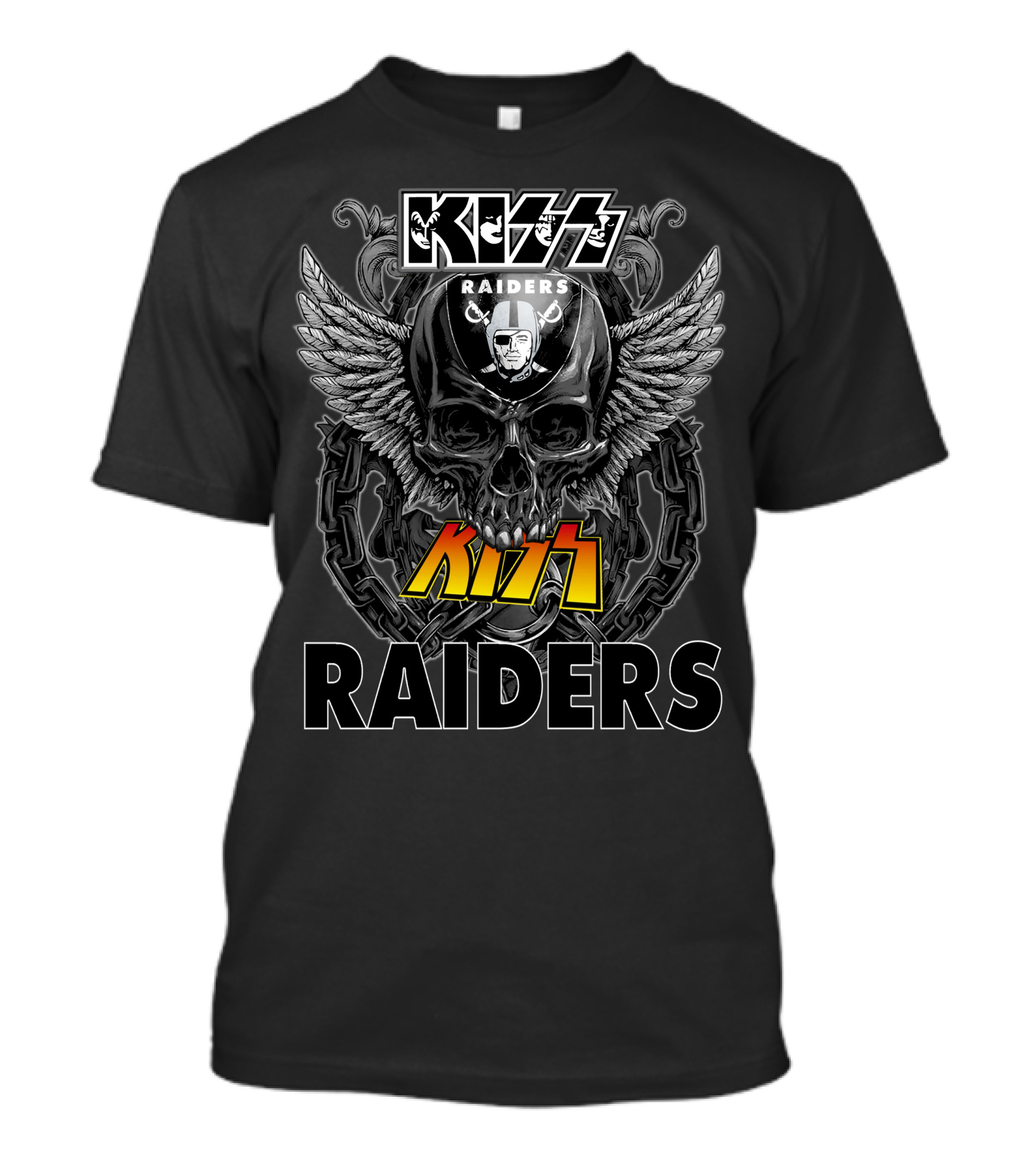 Kiss Raiders Skull Wings T-Shirt