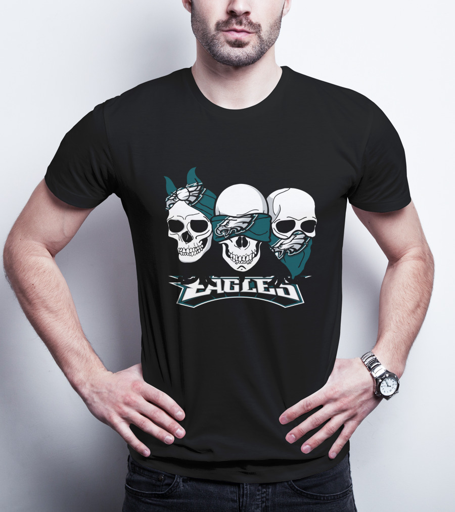 Eagles Three Skull Bandana T-Shirt