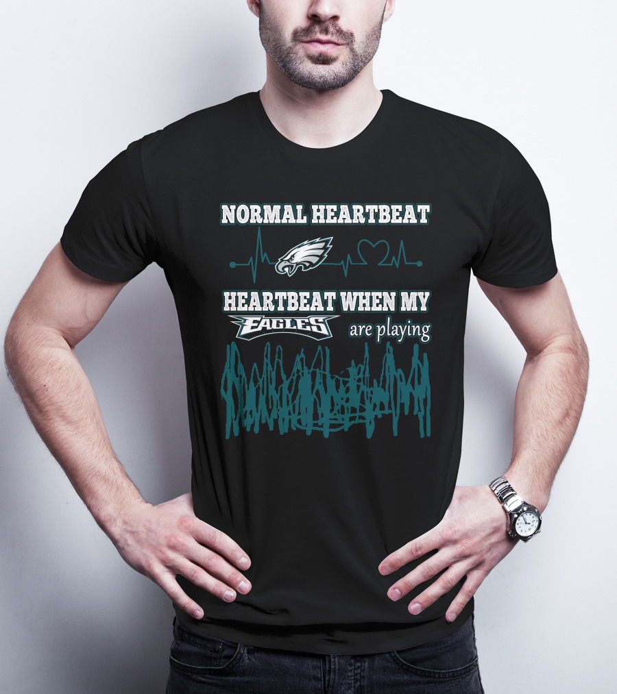 Normal Heartbeat Heartbeat When My Eagles Are Playing T-Shirt