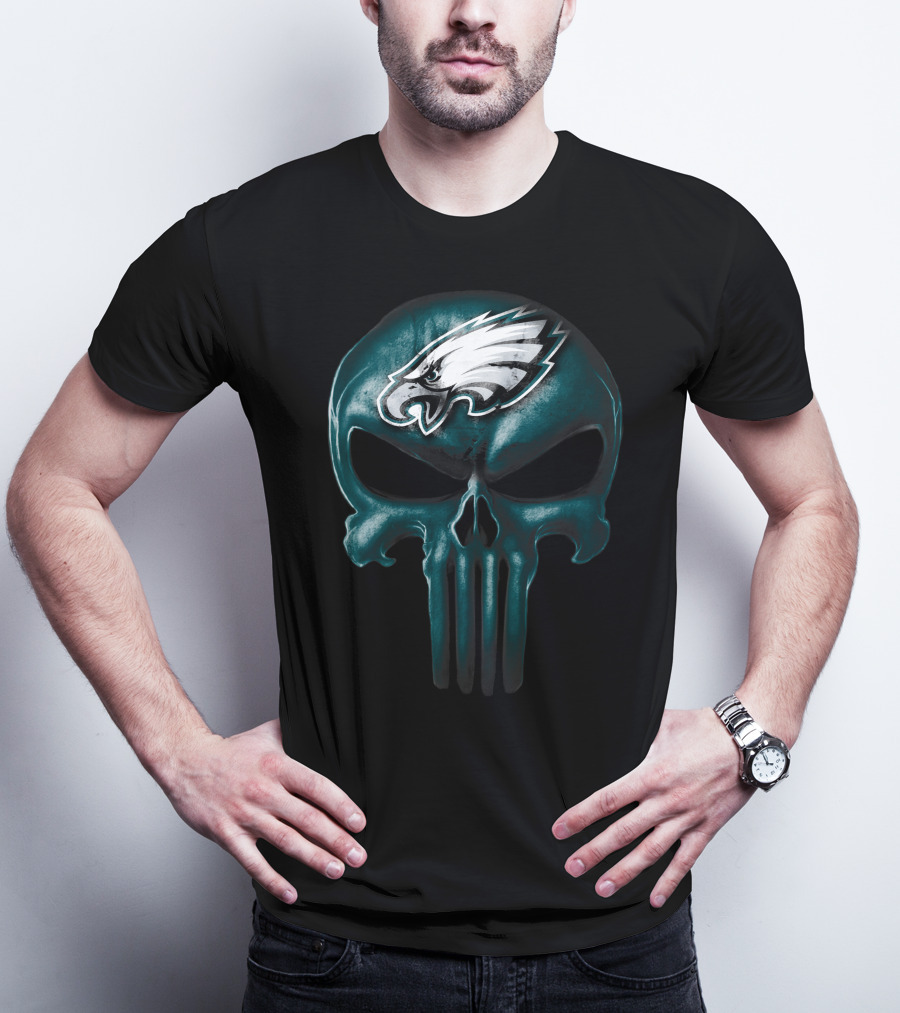 Philadelphia Eagles Skull V3 T-Shirt
