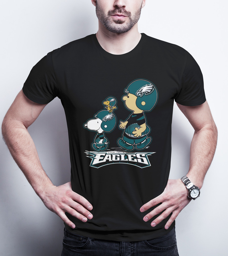 Snpfootball Philadelphia Eagles Peanuts Characters Nfl Fan T-Shirt