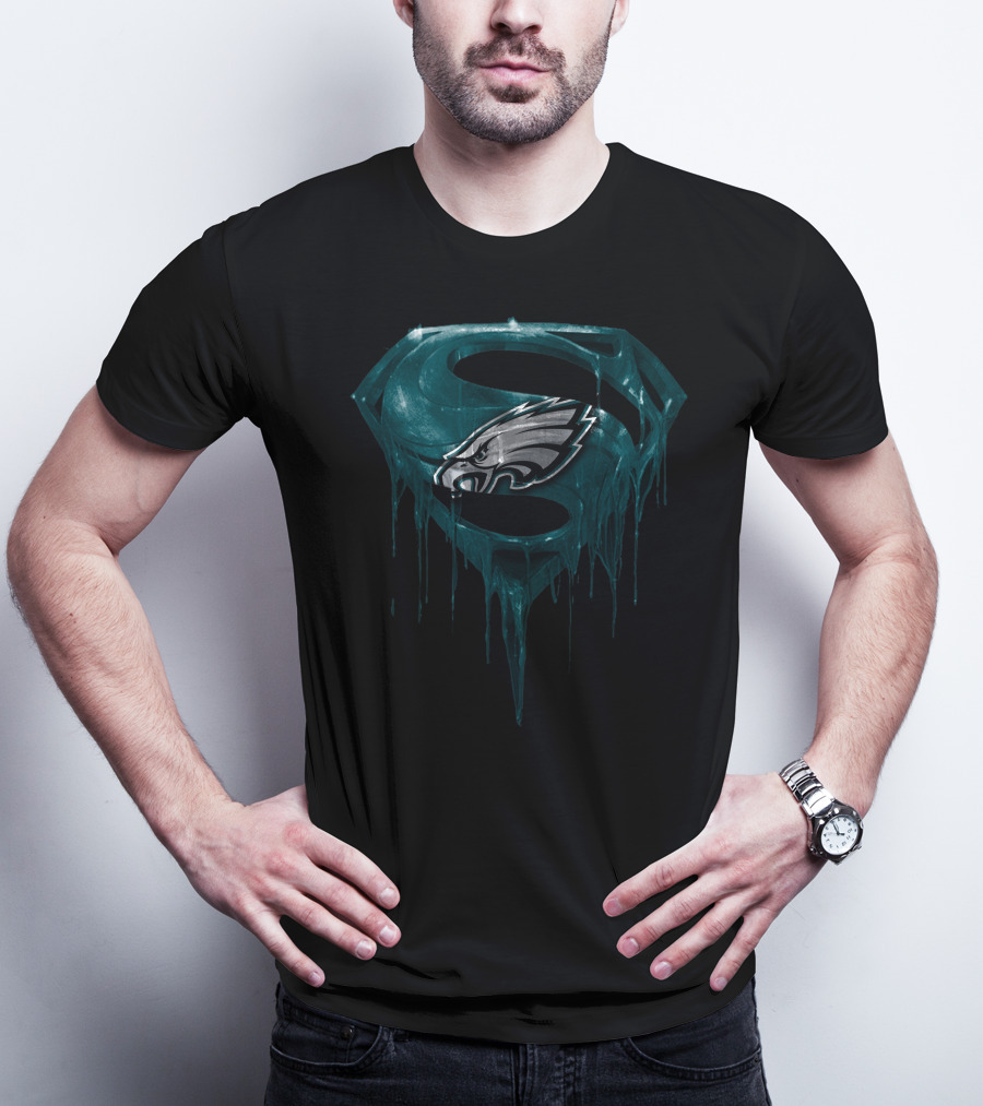 Philadelphia Eagles Superman Dripping T-Shirt