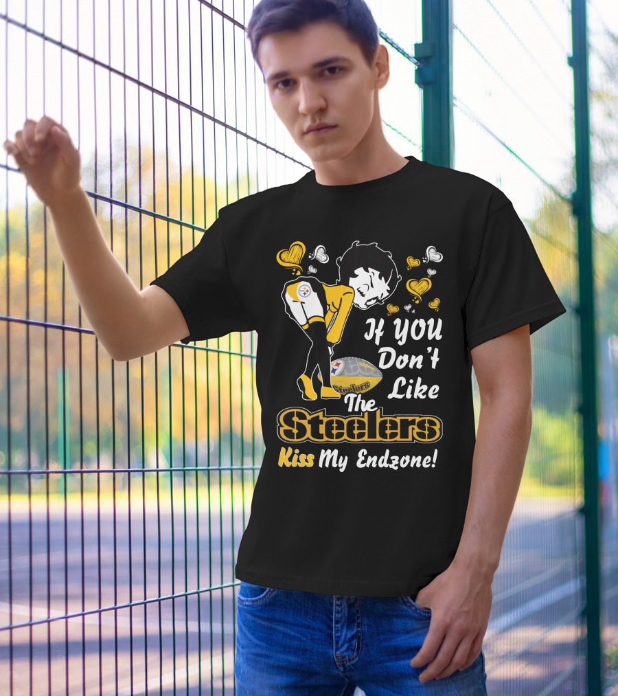Betty Boop Steelers Kiss My Endzone If You Don't Like The Steelers T-Shirt