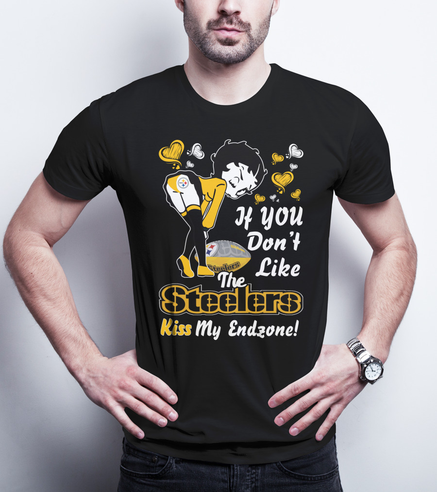 Betty Boop Steelers Kiss My Endzone If You Don't Like The Steelers T-Shirt