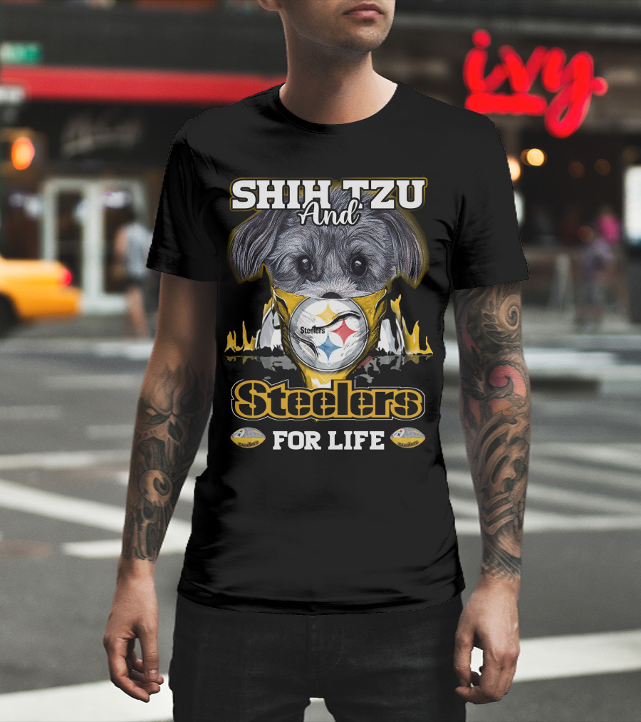 SHIH TZU AND STEELERS FOR LIFE T-Shirt
