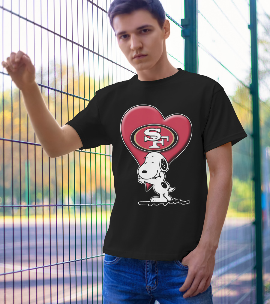 Snoopy Heart San Francisco 49ers Sf T-Shirt