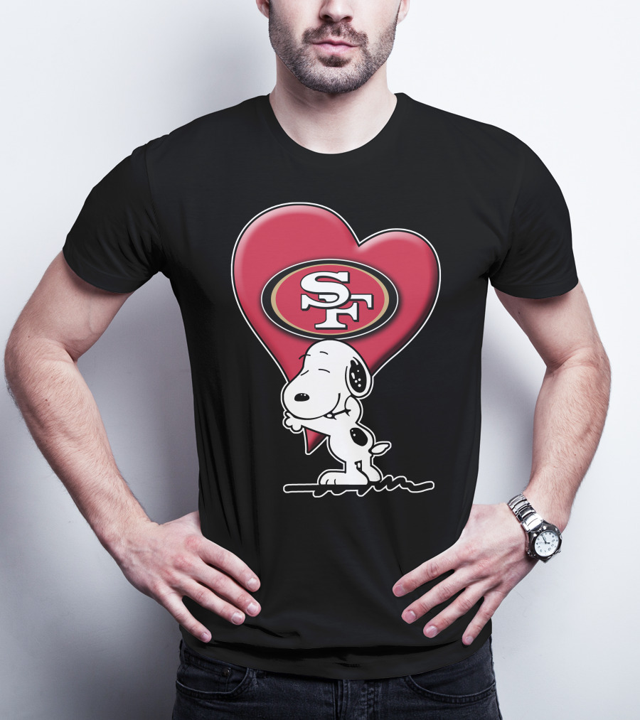 Snoopy Heart San Francisco 49ers Sf T-Shirt