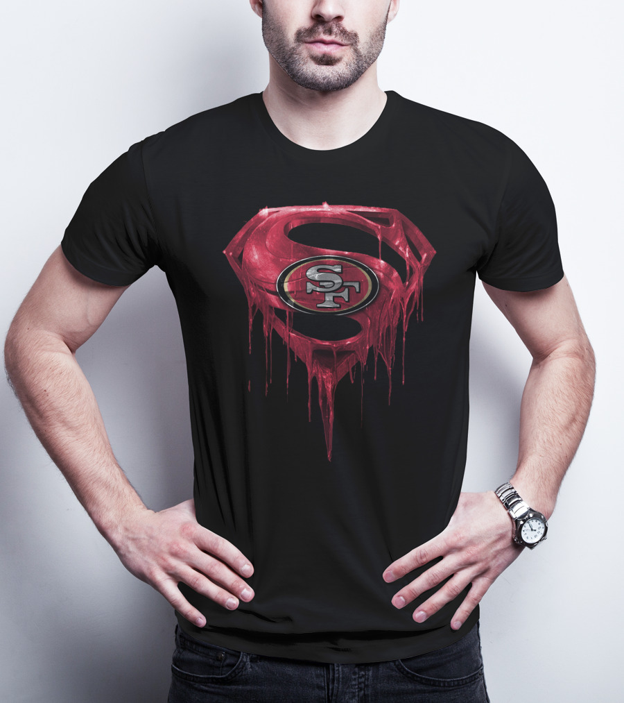 Superman Logo With San Francisco 49ers Emblem Spm T-Shirt