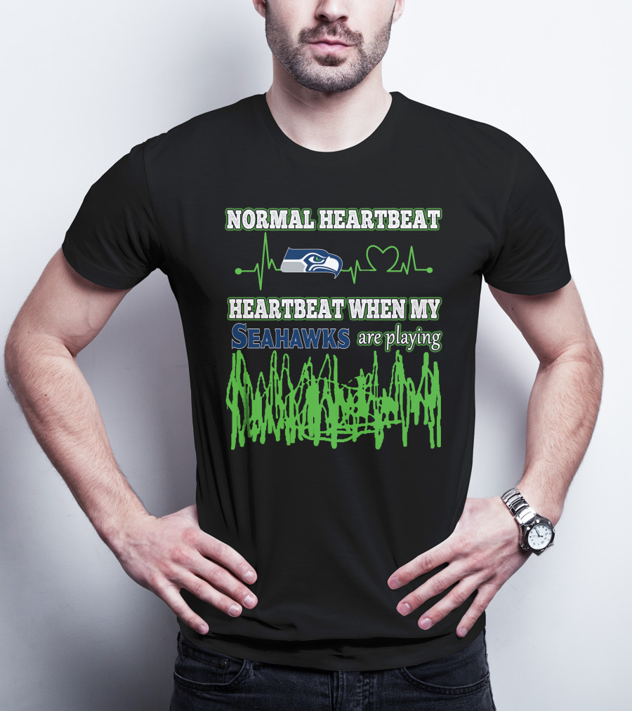 Normal Heartbeat Heartbeat When My Seahawks Are Playing T-Shirt