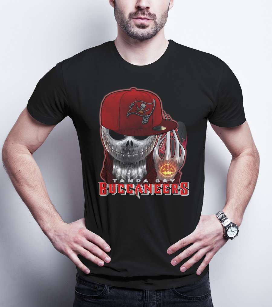 Tampa Bay Buccaneers Jackskull Halloween Pumpkin Hat T-Shirt